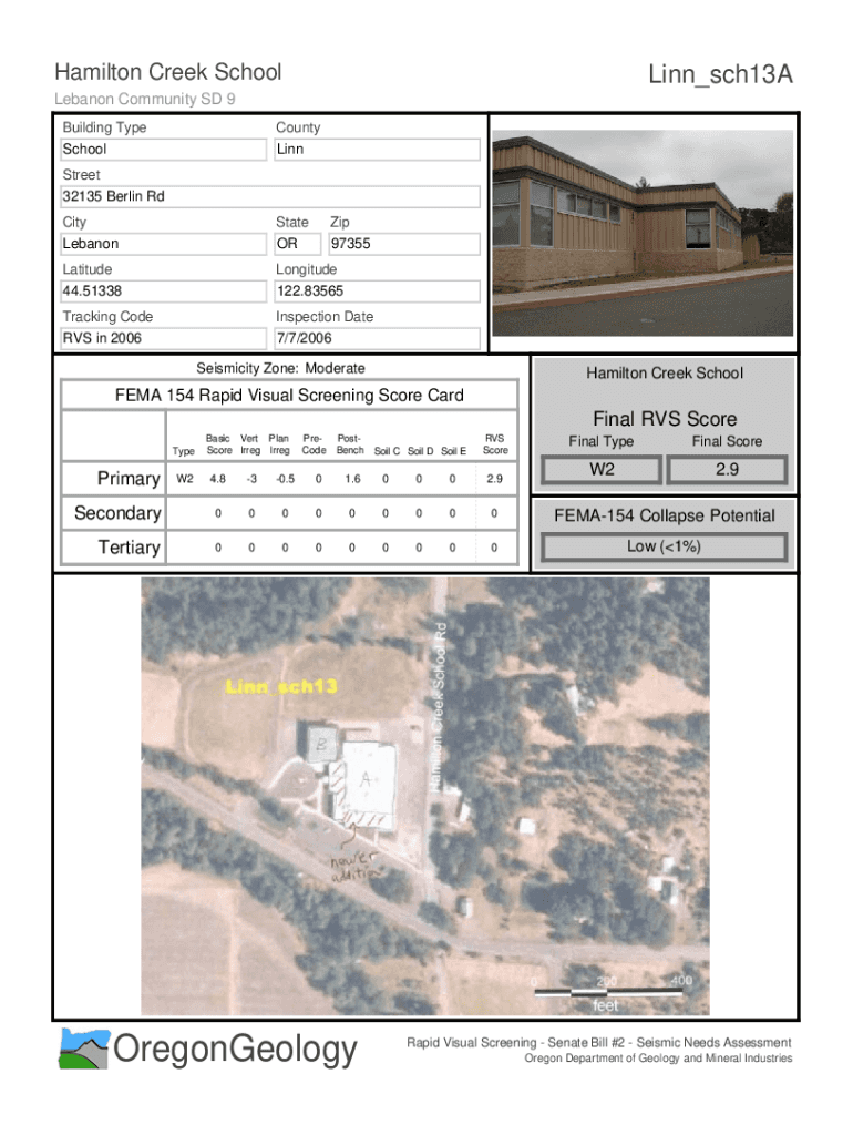 Fillable Online FEMA P-154: Rapid Visual Screening of Buildings for ...
