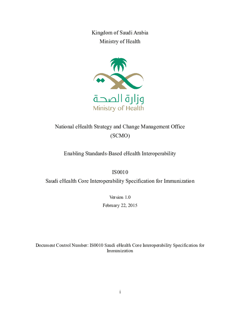 Fillable Online Kingdom of Saudia Arabia National e-Health Strategy ...