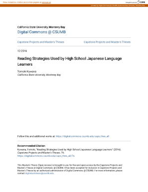 Fillable Online Reading Strategies Used by High School Japanese Language Learners Fax Email ...