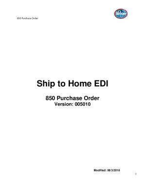 Fillable Online What is the EDI 850 Purchase Order? Fax Email Print ...