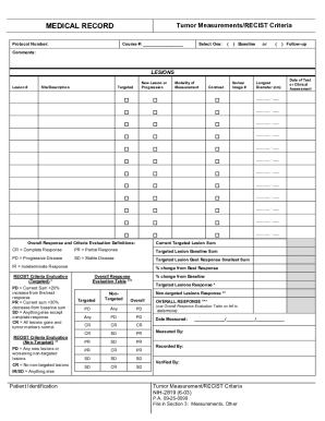 Fillable Online RECIST 1.1 and lesion selection: How to deal with ... Fax Email Print - pdfFiller