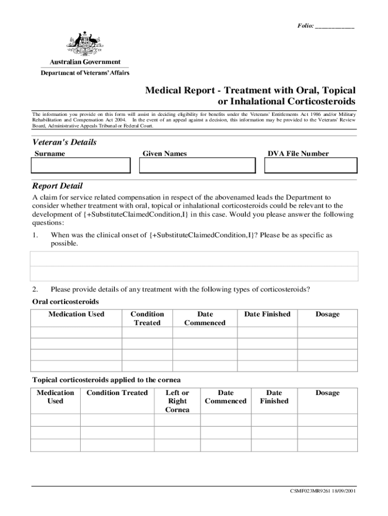 Fillable Online Treatment with Oral or Topical or Inhalational Corticosteroids Fax Email Print ...