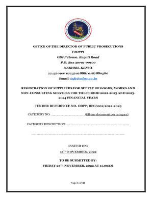 Fillable Online ODPP House, Ragati Road Fax Email Print - pdfFiller