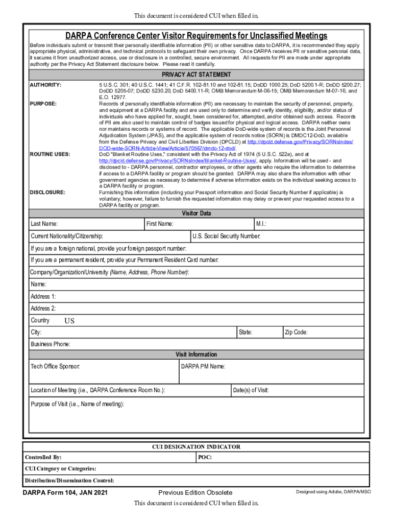 Fillable Online CUI: The Complete Guide to Controlled Unclassified ...