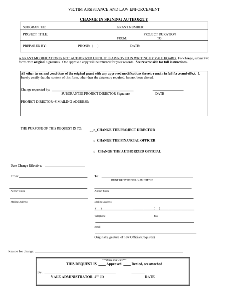 Fillable Online Project Change Request Form - VALE Fax Email Print ...