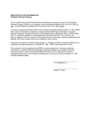 Fillable Online This is the determination of the Railroad Retirement ...