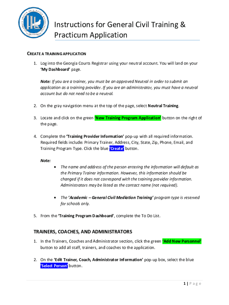 Fillable Online 1 What is a registered neutral? The State of Georgia ...