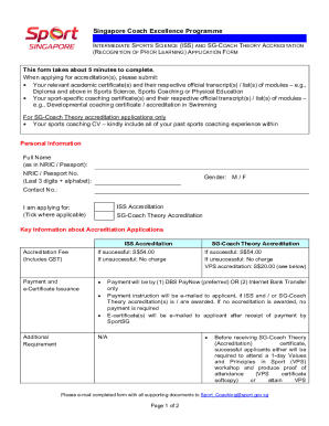 Fillable Online ISS and SG-Coach Theory Accreditation Application Form.docx Fax Email Print ...