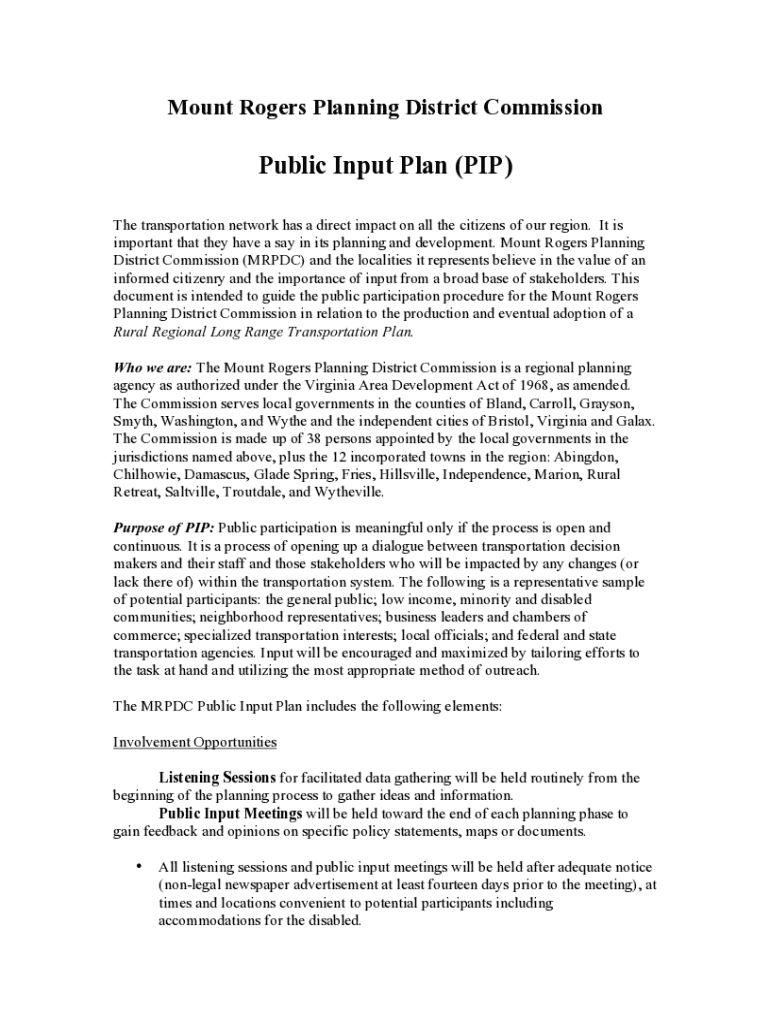 Fillable Online 14. mount rogers planning region local action plan ...