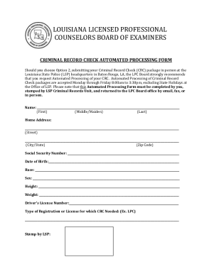 Fillable Online CRC Automated Processing Form Fax Email Print - pdfFiller