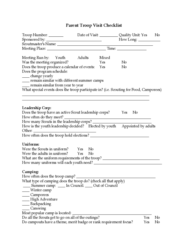 Fillable Online Recruiting Guide Webelos-to-Scout Transition Fax Email ...