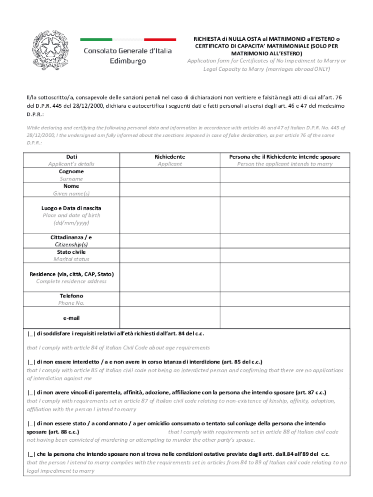 Fillable Online Information on getting married and marriage banns Fax Email Print - pdfFiller