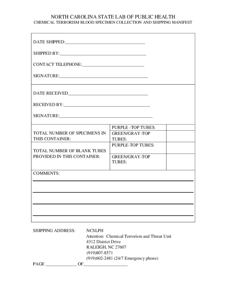 Fillable Online Suspect Bioterrorism and/or Chemical Terrorism Sample ...