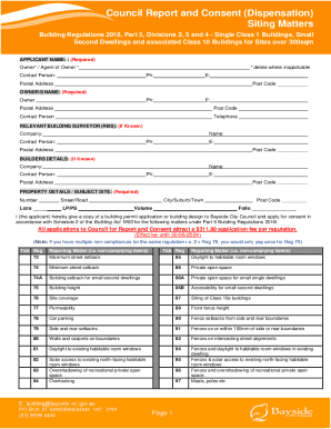 Fillable Online Siting Matters - Council Report and Consent Application ...