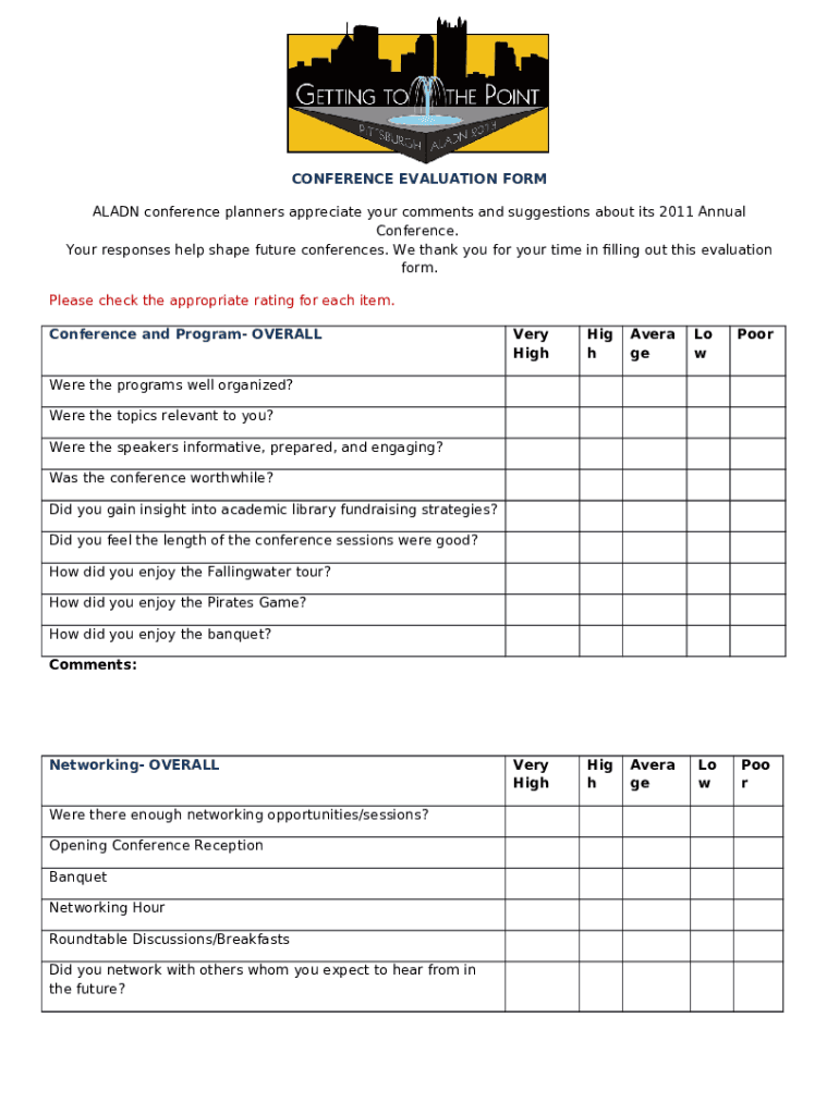 to download the ALADN 2013 full-conference evaluation sheet. Doc ...