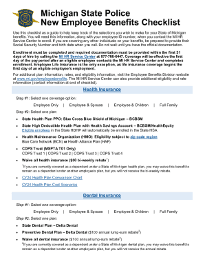 Fillable Online MSPTA New Hire Checklist. MSPTA New Hire Checklist Fax ...