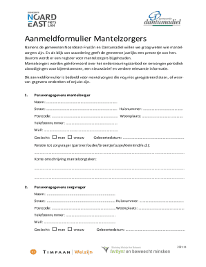 Invulbaar Online Zorgt u voor een ander? Vraag de Blijk van Waardering ... Faxnummer Email ...