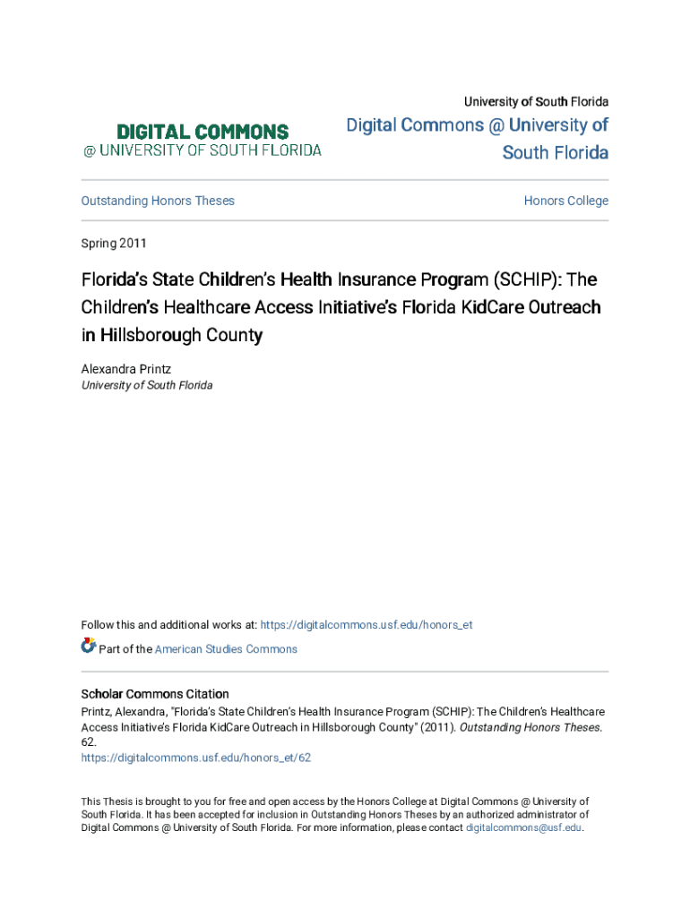 Fillable Online Florida's State Children's Health Insurance Program ...