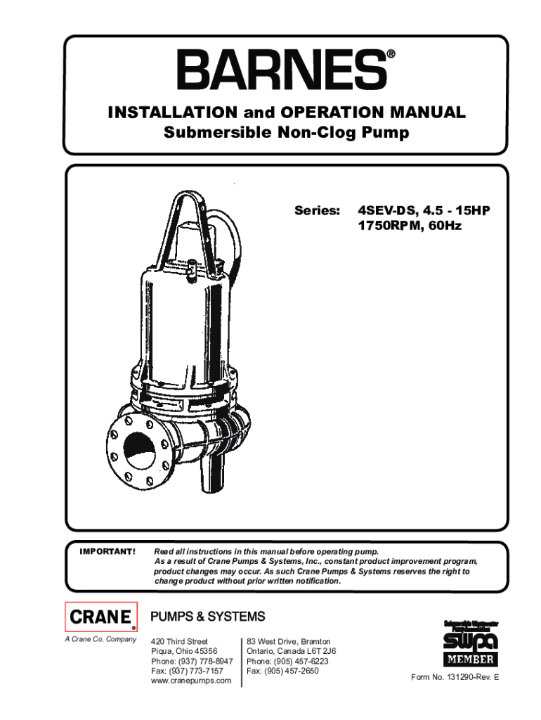 Fillable Online bjm-pumps-sx-series-submersible-pump-operating-manual ... Fax Email Print ...