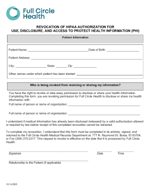 Fillable Online HIPAA Authorization Revocation Form - New York State ...