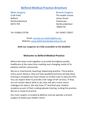 Fillable Online belfordmedicalpractice nhs Belford Medical Practice How to register with this GP ...