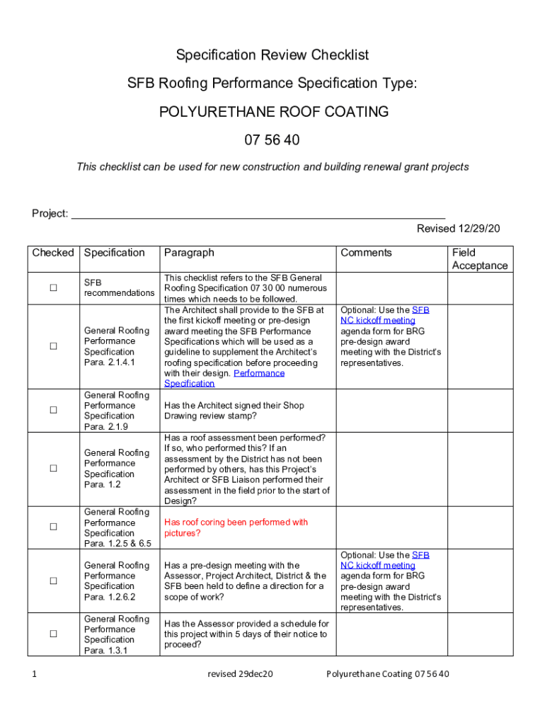 Fillable Online System Specification for Polyurethane Foam Roofing Fax Email Print - pdfFiller