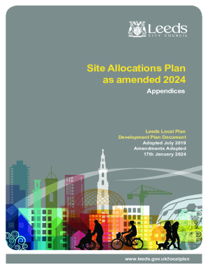 Fillable Online LEEDS SITE ALLOCATIONS DEVELOPMENT PLAN DOCUMENT ...