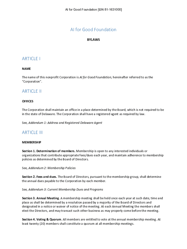 Fillable Online Home - AI for Good Foundation - AI for social impact ...