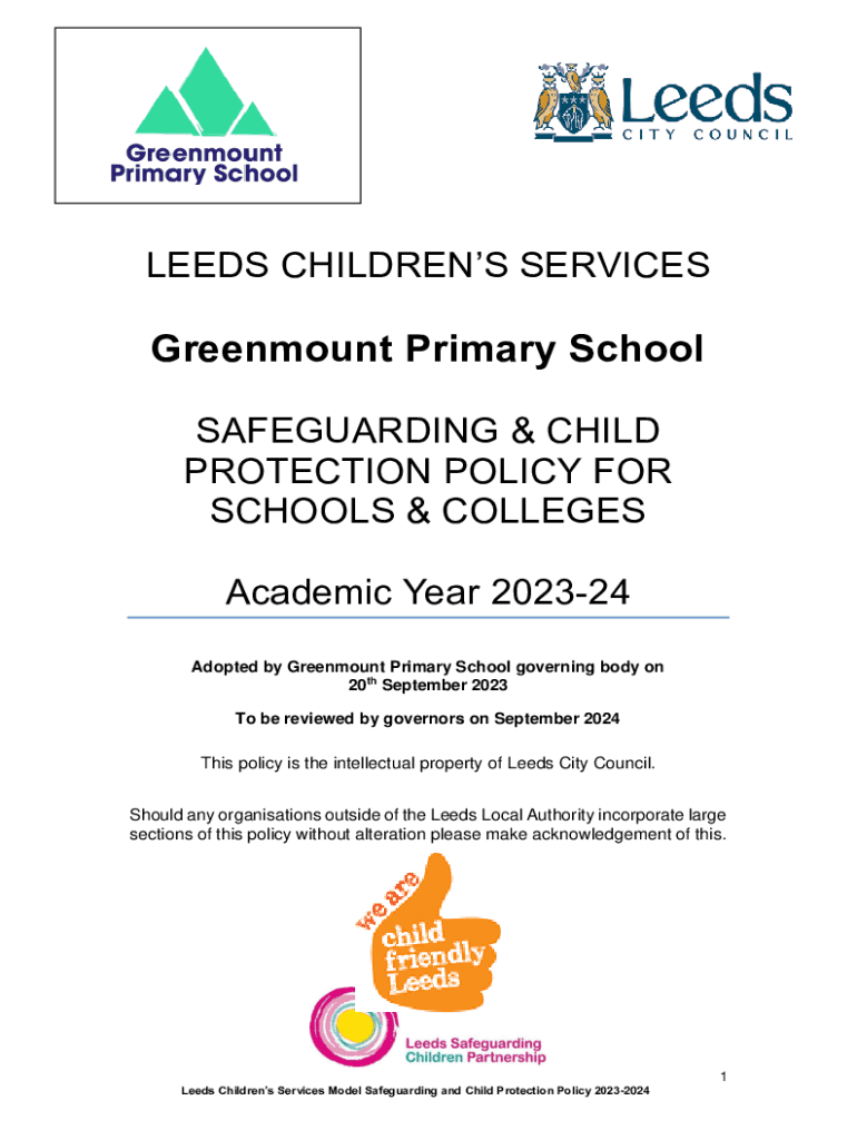 Fillable Online Child Protection and Safeguarding: Policy, Procedures ... Fax Email Print ...