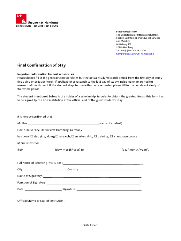 Fillable Online Final Confirmation of Stay Fax Email Print - pdfFiller