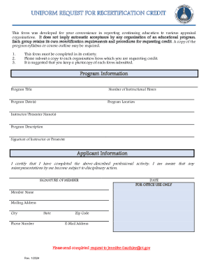Fillable Online Appraisers - Uniform request for Education Redit Fax ...