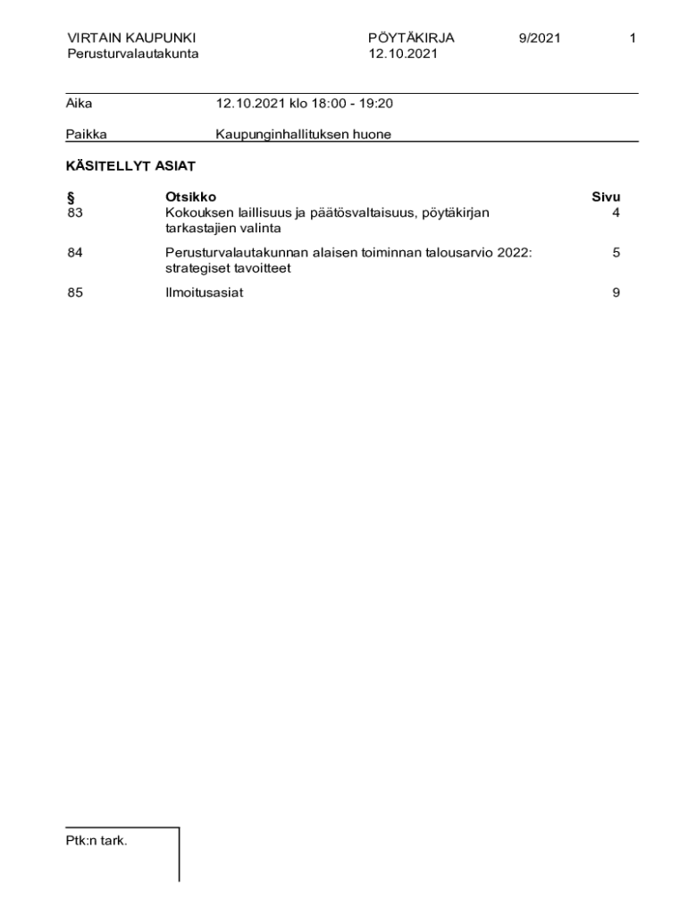 Fillable Online Ptk:n tark Fax Email Print - pdfFiller