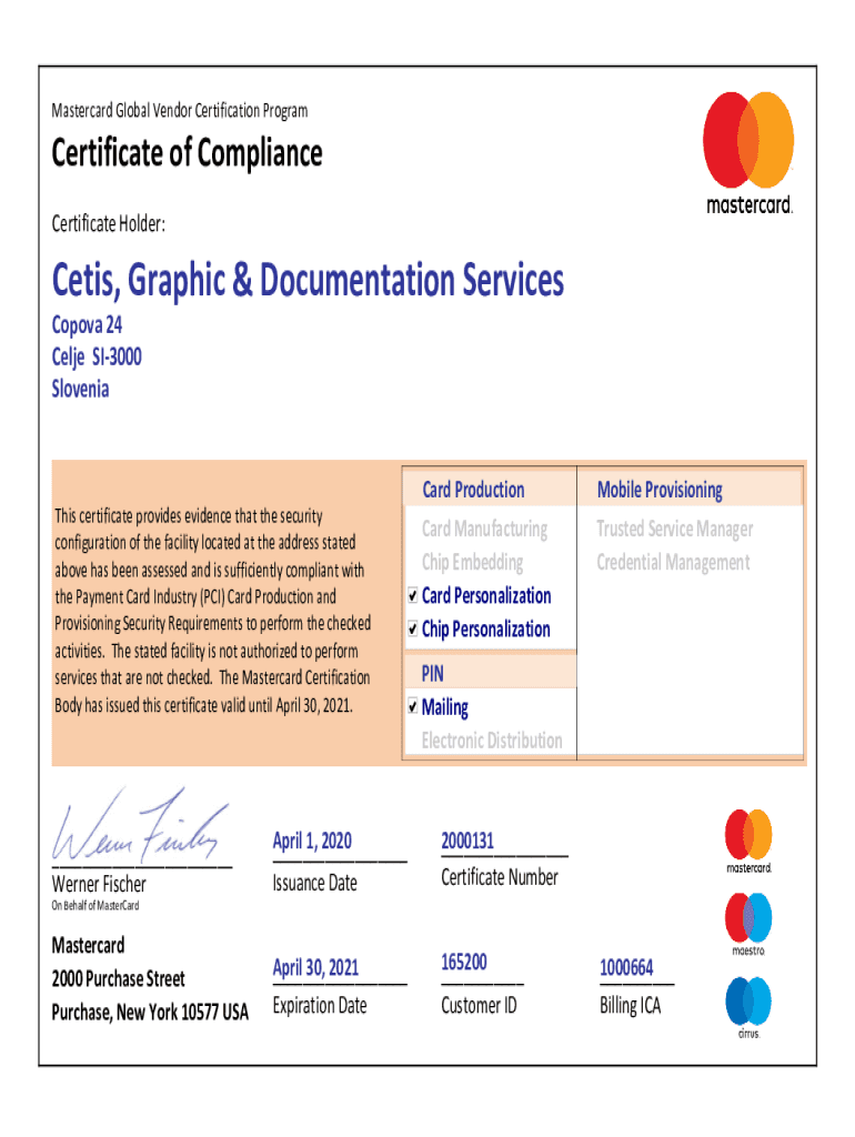 Fillable Online Mastercard Global Vendor Certification Program - Cetis ...