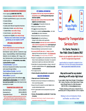 Fillable Online Student Transportation Handbook Fax Email Print - pdfFiller