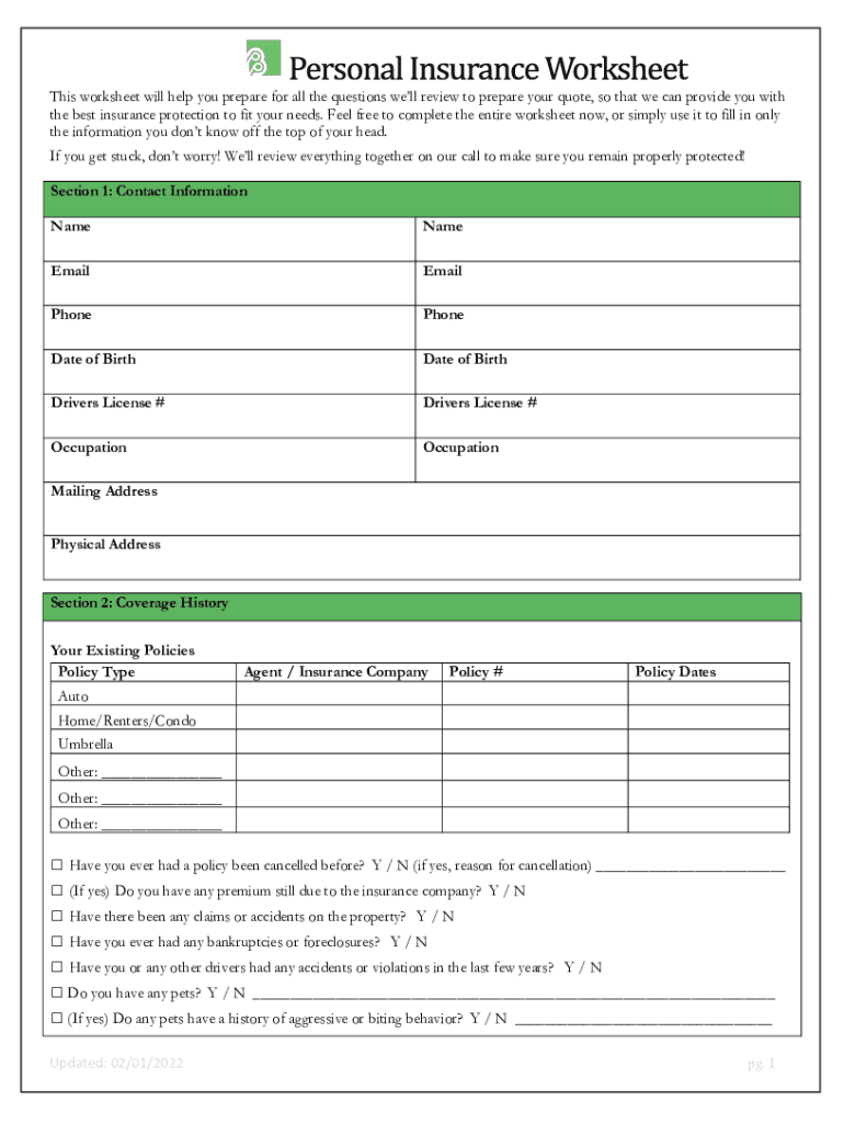Fillable Online Updated: 02/01/2022 This worksheet will help you prepare ... Fax Email Print ...