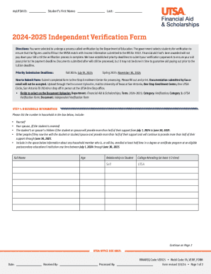 Fillable Online 2024-2025 Verification Worksheet - Independent Student ... Fax Email Print ...