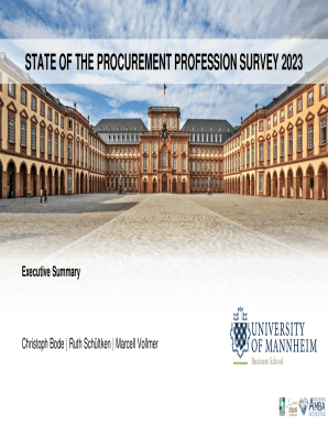 Fillable Online STATE OF THE PROCUREMENT PROFESSION SURVEY ... Fax ...