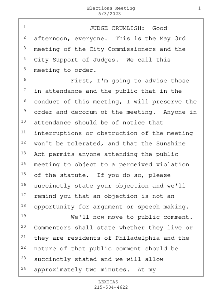 Fillable Online Election Day, Ballot Tabulation, Certified Election ...