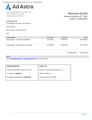 Fillable Online Renewal Quote Fax Email Print - pdfFiller