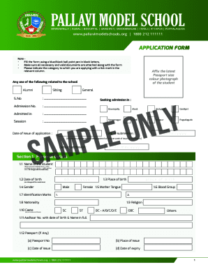Fillable Online Online Applications Form - Pallavi Model Schools ...