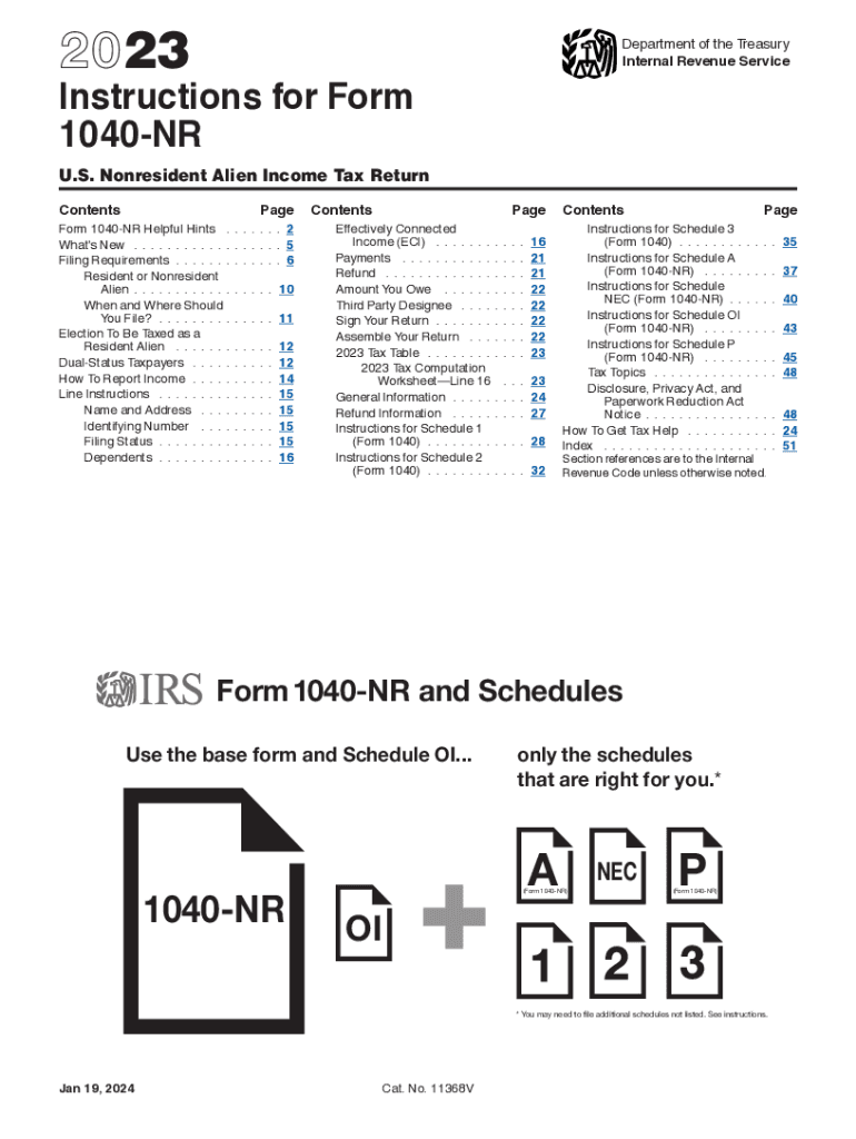 Fillable Online Form 1040-NR - Guide 2024US Expat Tax Service Fax Email Print - pdfFiller