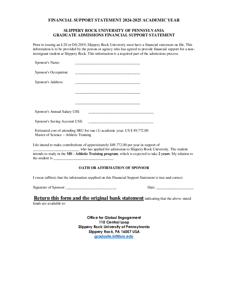 Fillable Online statement-of-financial-support-2024-2025.pdf Fax Email ...