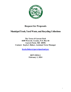 Fillable Online Municipal Refuse, Recycling, and Yard Waste Collection ...