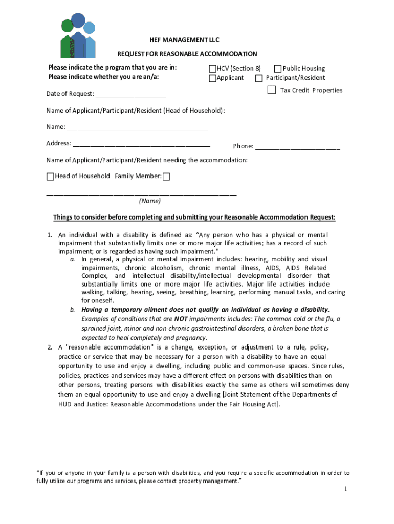 Fillable Online Information for Individuals with Disabilities - HUD Fax ...