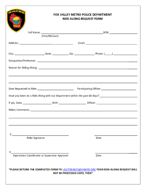 Fillable Online FOX VALLEY METRO POLICE DEPARTMENT Request for ... Fax ...