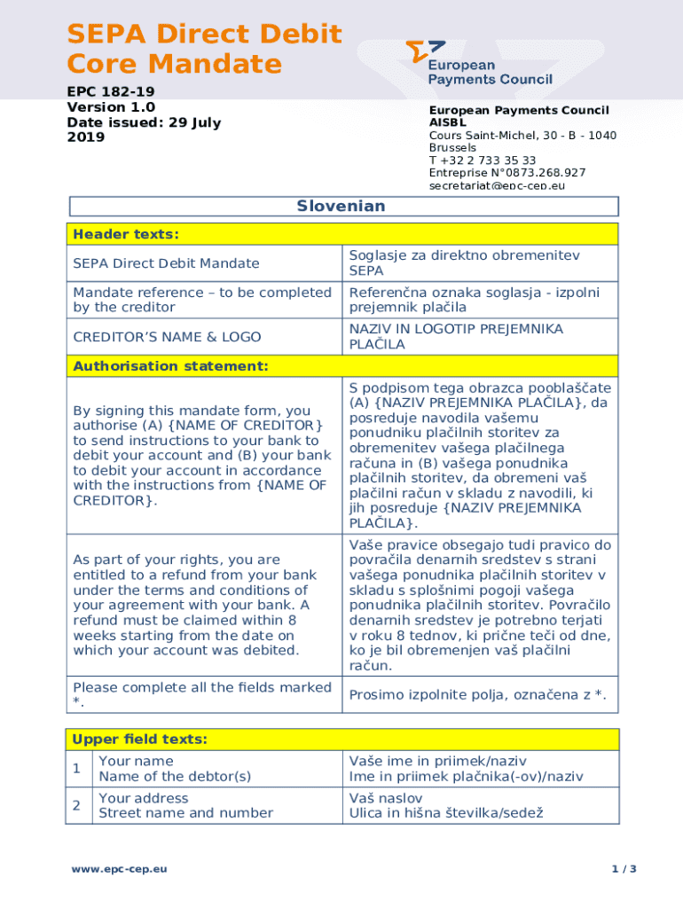 SDD Core Mandate Translations Doc Template | pdfFiller