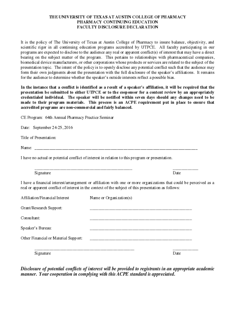 Fillable Online Preceptor CE - Texas State Board of Pharmacy Fax Email ...