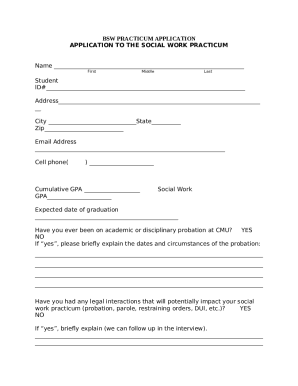 Template-SW Practicum Cover Letter Doc Template | pdfFiller