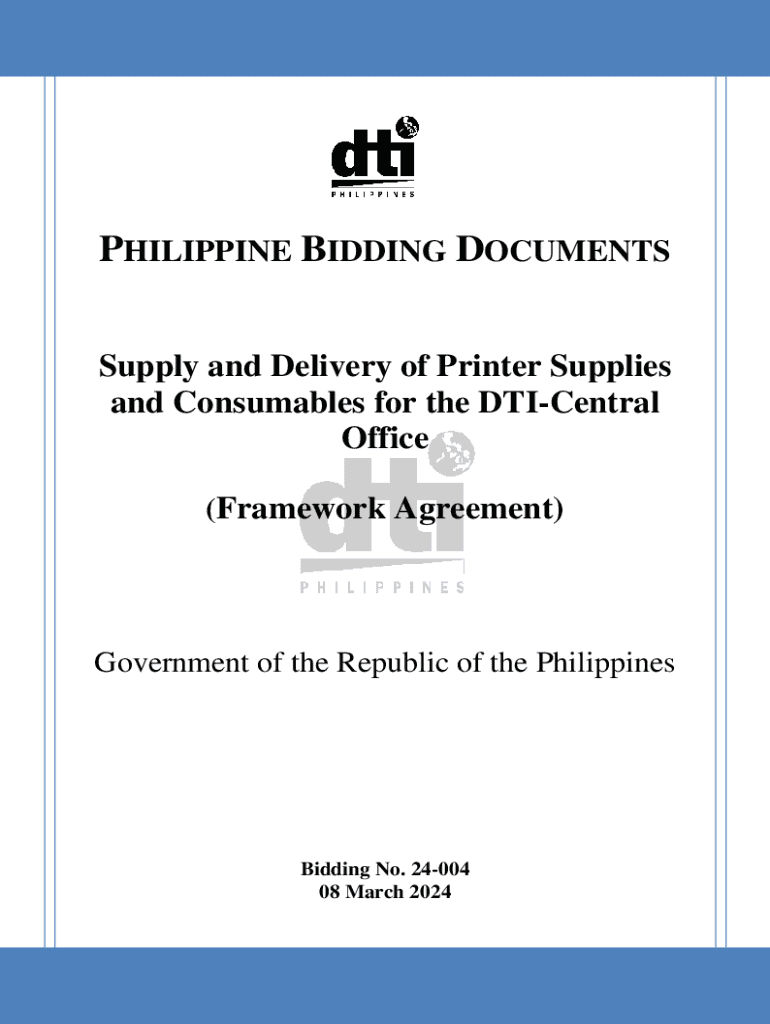 Fillable Online philippine bidding documents - one (1) lotsupply and ... Fax Email Print - pdfFiller