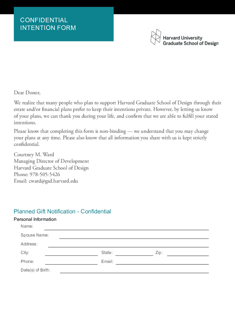 Fillable Online Sharing my Harvard statement of intent (SOI) Fax Email ...